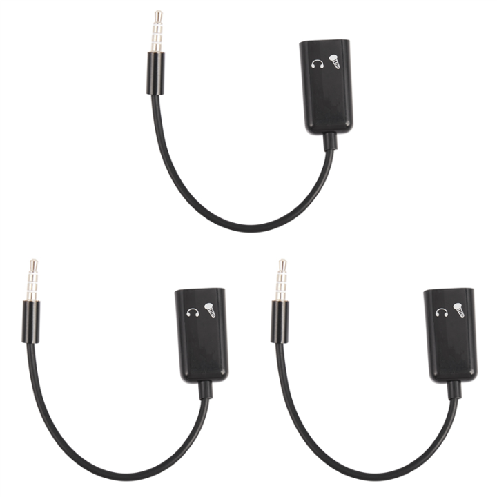 Sptrry3pcs 3.5mm Stereo Audio Splitter Male to Headphone Headset ...