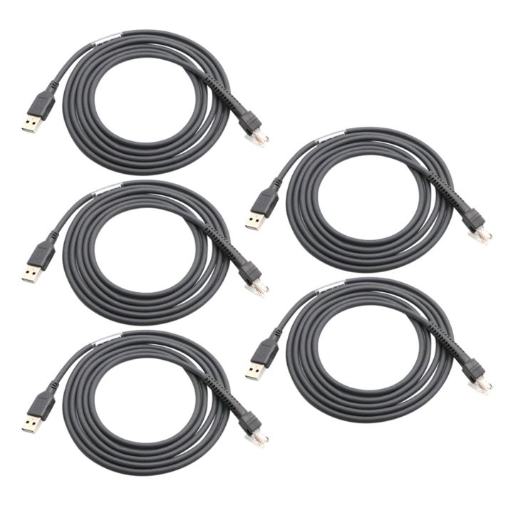 5X Scanner Data Cable LS2208 AP LS4208 DS9208 Barcode Scanner USB Port ...