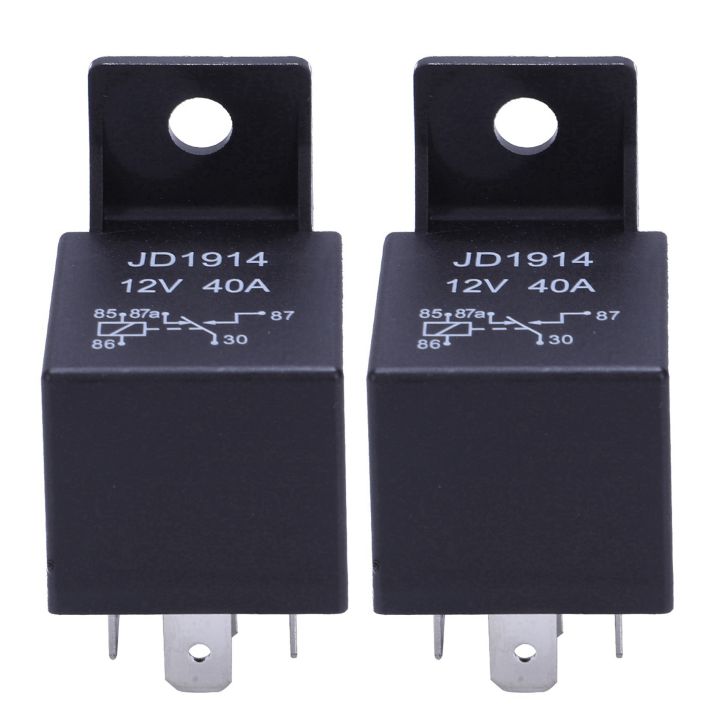 FORIDE 2X 12V Volt 40A AMP 5 Pin Changeover Relay Automotive Car ...