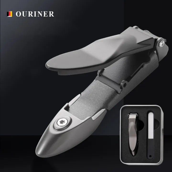 Ouriner Nail Clippers Stainless Steel Anti Splash Fingernail Cutter ...