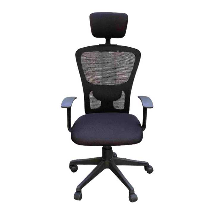 Solid Executive Office Chair (HIK-Jazz HB) - Black Fixed Armrest ...