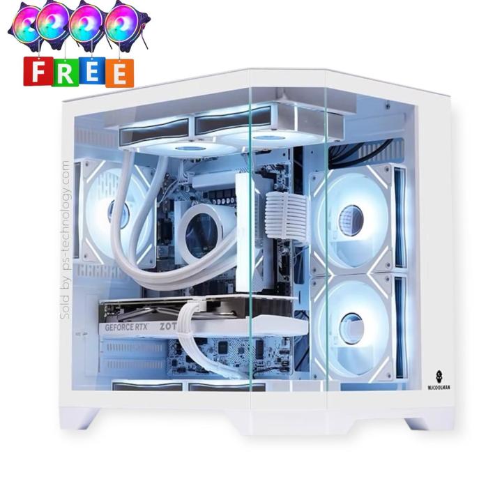 Gaming PC Dreamer Mini White PC Case M-ATX Acrylic Transparent for Home ...