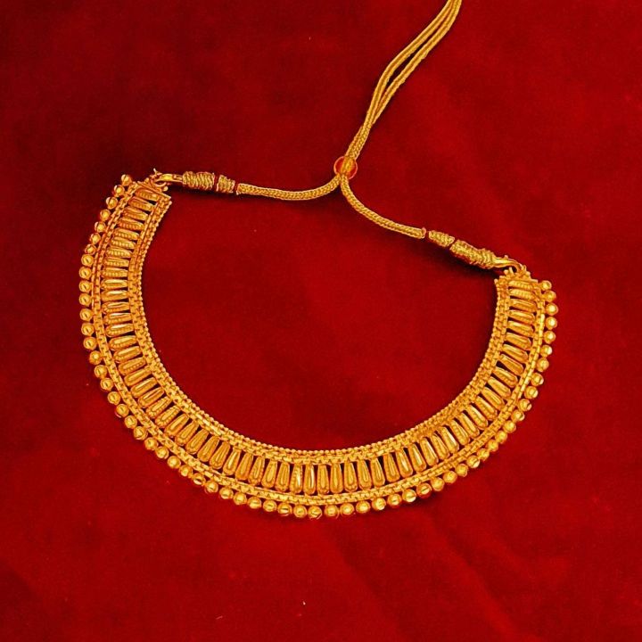 Exquisite Gold Plated Panchadhatu Mini Haar Necklace (Real Gold Design ...