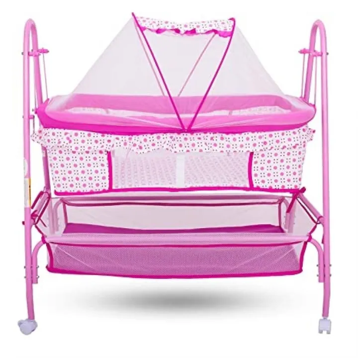 Baby Cradle, Multifunctional Infant Rocking Bed, NewbornSweing With 4 ...