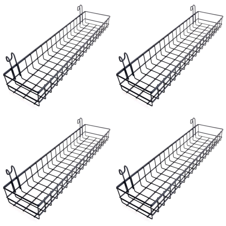 4X Hanging Basket for Wire Wall Grid Panel, Multi-Function Wall Storage ...