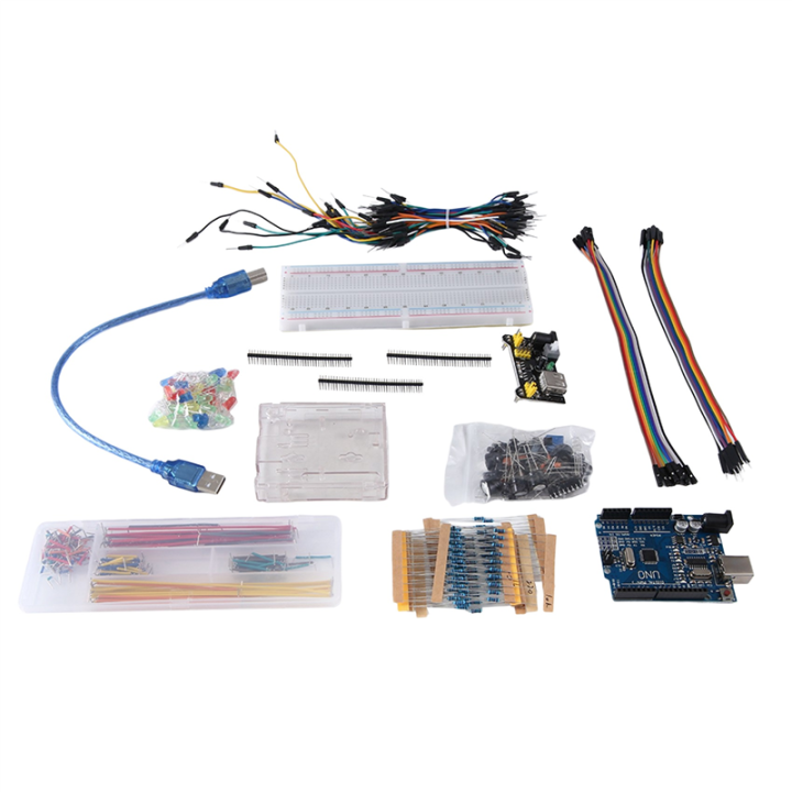 830 Hole Breadboard R3 Component Kit With Motherboard Breadboard Cable Resistor Capacitor Easy