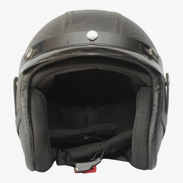 Leather Yeti Jet Helmet For Bullet Bike | Daraz.com.np