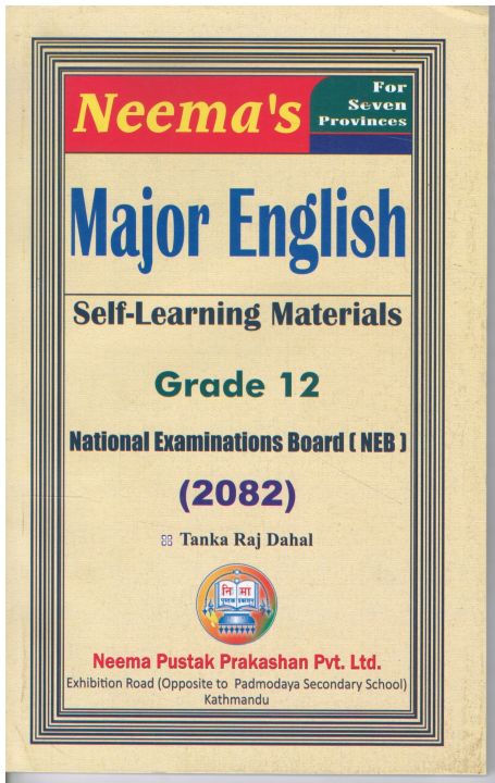Major English NEB Self Learning Materials Question Answer Exam ...