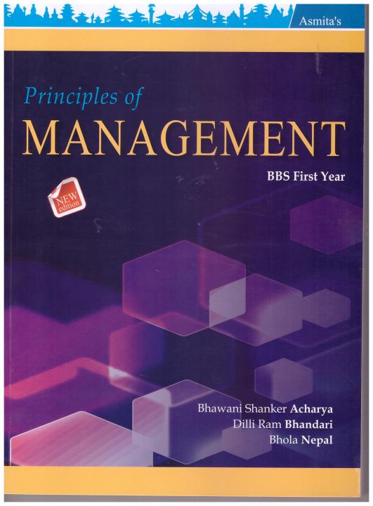 Principles Of Management Textbook In English For BBS First Year TU ...
