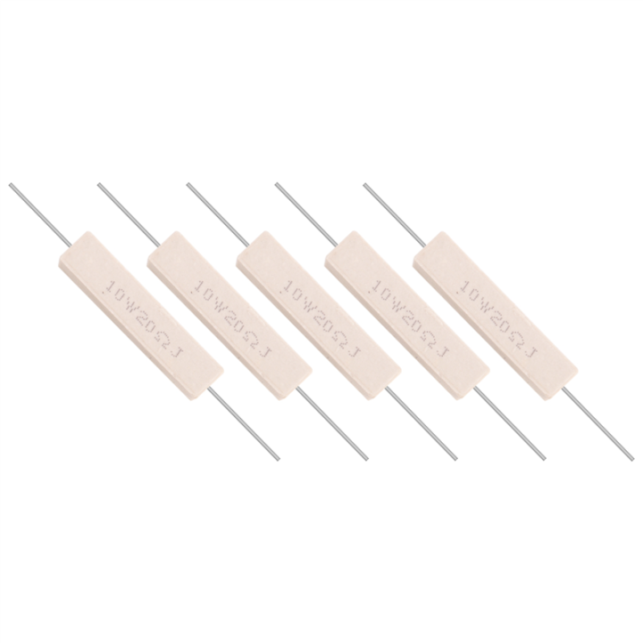 OUMERY 5x 10W 20 Ohm 5% Wirewound Ceramic Cement Resistor 10 Watt ...