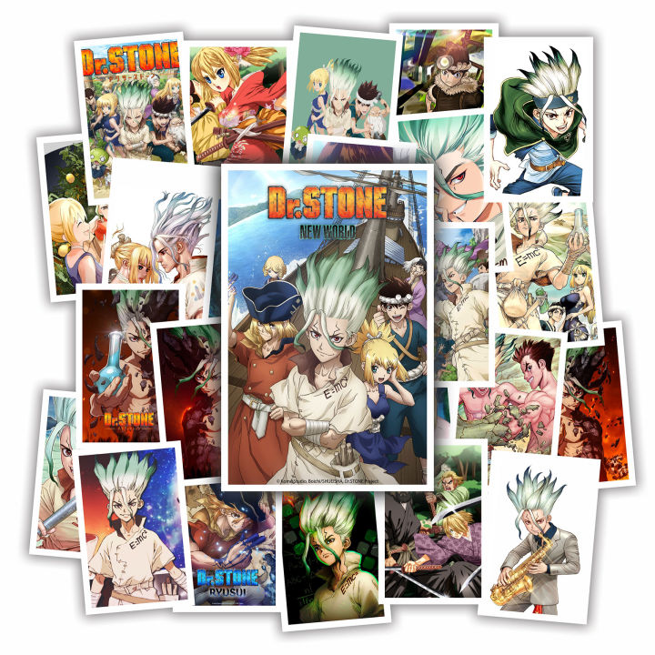 KYVOR Dr. Stone Anime Collectible Sticker Pack of 25pcs (9cm x 6cm ...