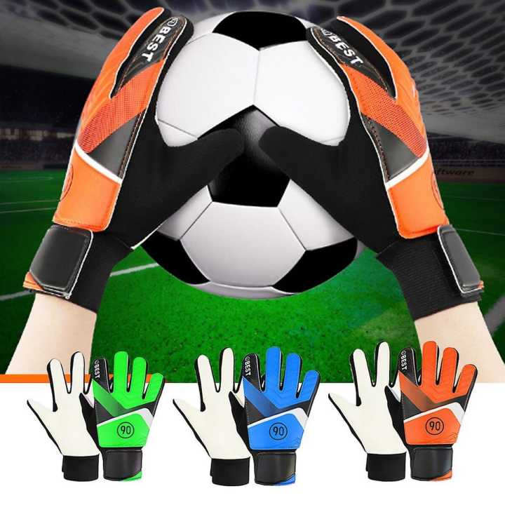 Kids Goalkeeper Gloves Football Protection Anti-Slip Football Gloves ...