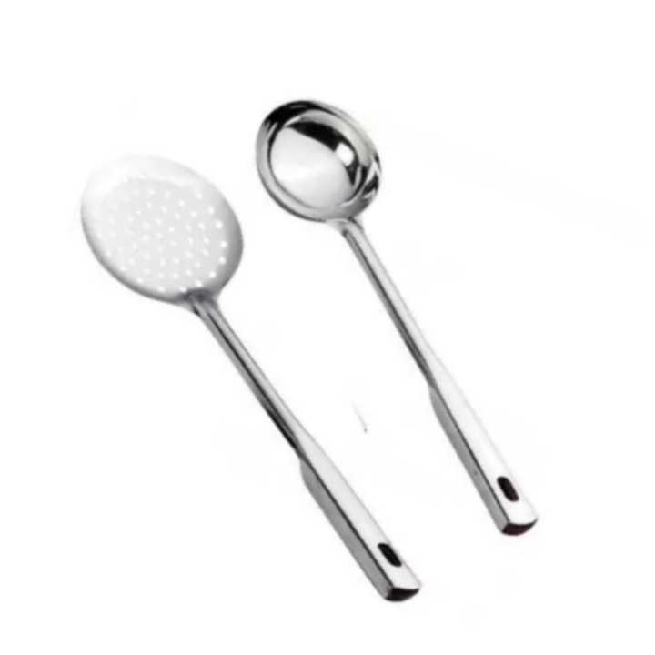 Stainless Steel Skimmer, Ladle With Plastic hanger | Daraz.com.np