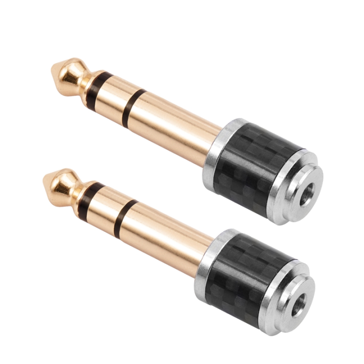 Sptrry6.35mm Male to 3.5MM Female Jack Plug Mini Audio Adapter Headset ...