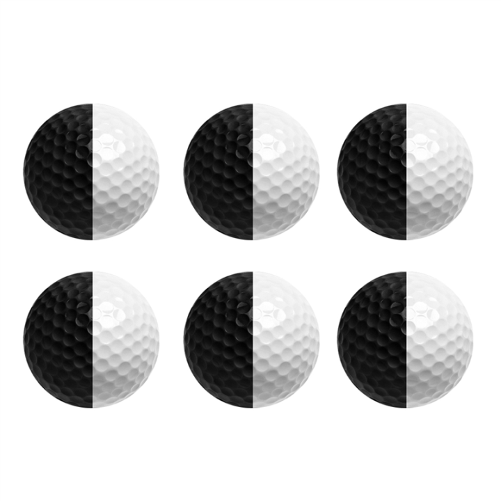 6Piece Golf Ball Two-Color Three-Tier Putter Practice Game Black and ...