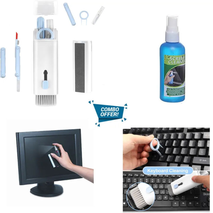 Combo set of 7 in 1 Electronic Cleaner Kit and cleaner spray | Daraz.com.np