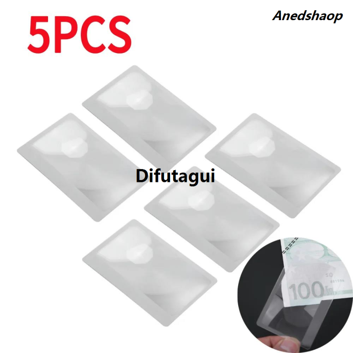 Difutagui 5pcs 3X Magnifying Fresnel Lens Credit Card Shape Wallet ...