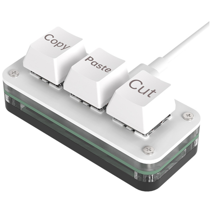 3 Keys Macro Programming Mini Keyboard for Photoshop Gaming Hotswap ...