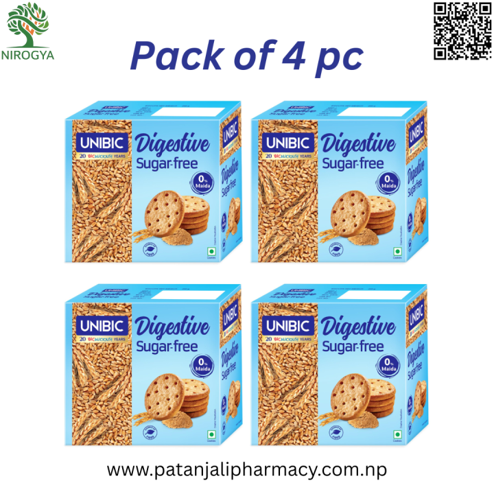 UNIBIC Digestive Sugar- Free Biscuit 200g Pack of 4 pc | Daraz.com.np