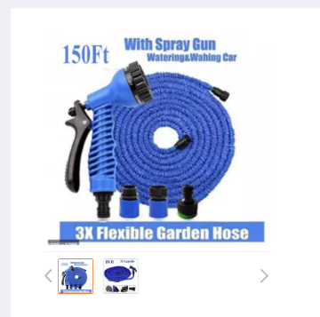 150FT Magic Horse Pipe 3X Expandable Garden Spray Pipe With Spray Gun ...