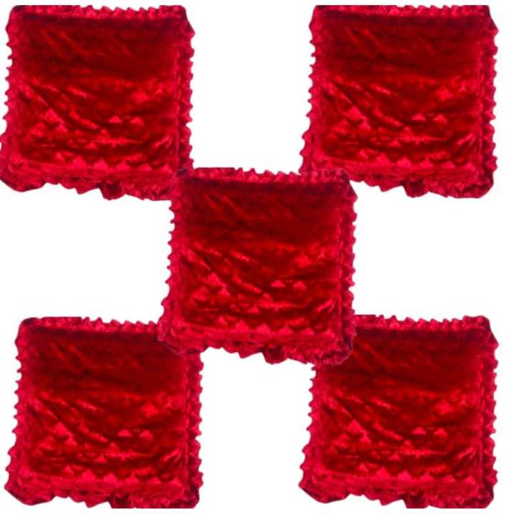 (20*20inch) Velvet Chakati Cover 5 Piece Set In Premium Cloth | Daraz ...