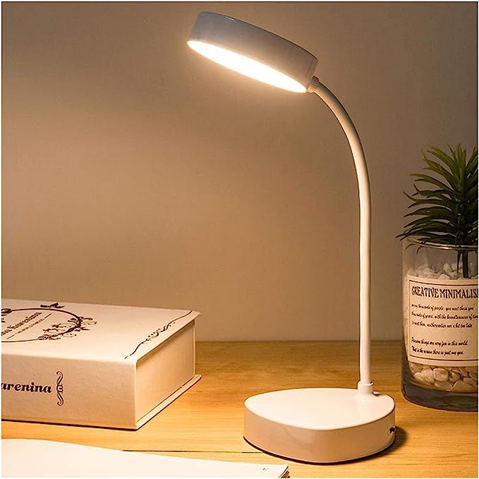 Battery Operated Table Lamp for Study Led Light, Led Desk Light Touch ...