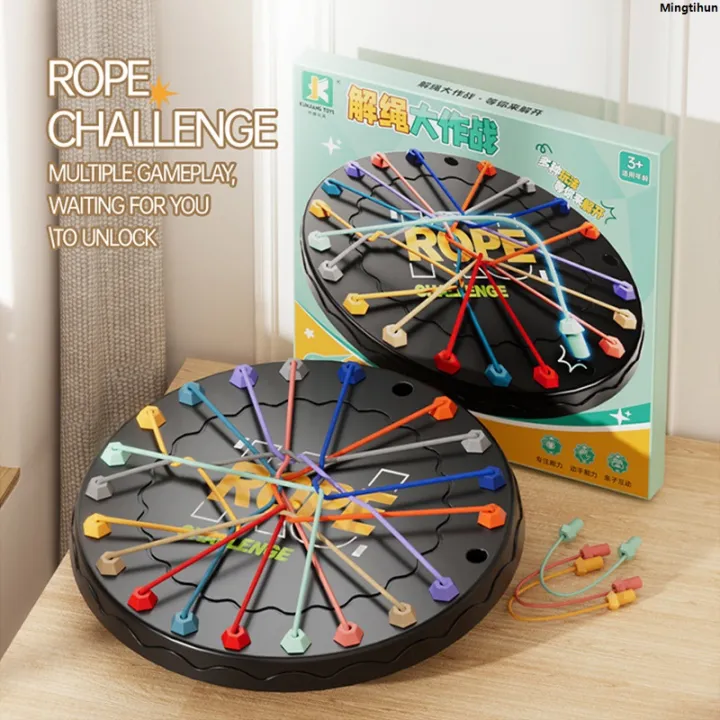 MingtihunKid Rope Knots Sensory Social Board Game Logical Thinking ...