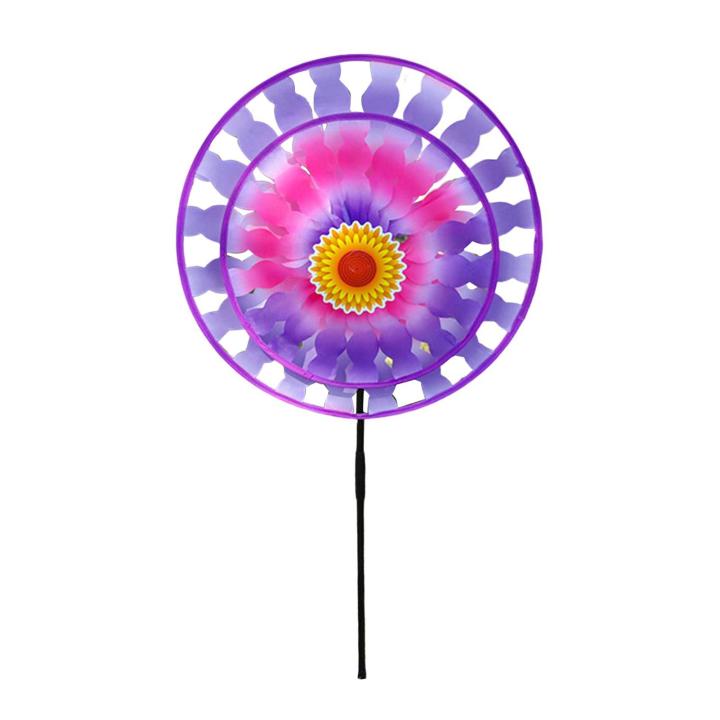 Trendiq Garden Pinwheel Colorful Double Layer Handheld Windmill Toy for ...