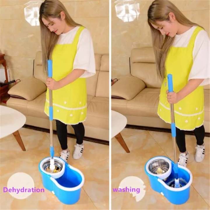 Easy Magic 360° Spin Mop with Bucket Dual Mop Heads (Plastic) | Daraz ...