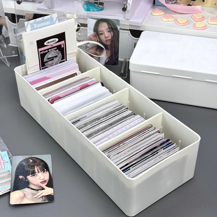 New Plastic Storage Box Photocards Small Card Storage Box Desk ...