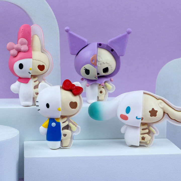 Dongzhu Sanrio Half skeleton Blind Box HelloKitty Kuromi Melody Cartoon ...