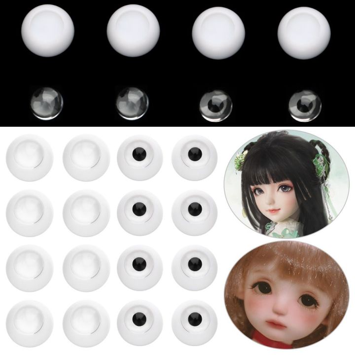 1Set 8~26mm Accessories DIY Acrylic Doll Eyes Transparent&Black Eye ...