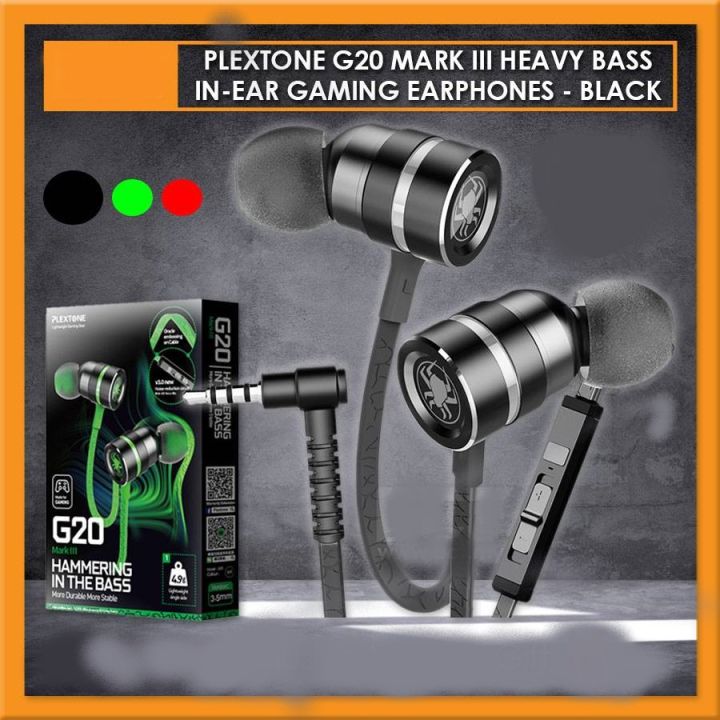 Plextone G20 Mark III Gaming Stereo Rich Bass 3.5mm Audio Jack Mic PUBG ...