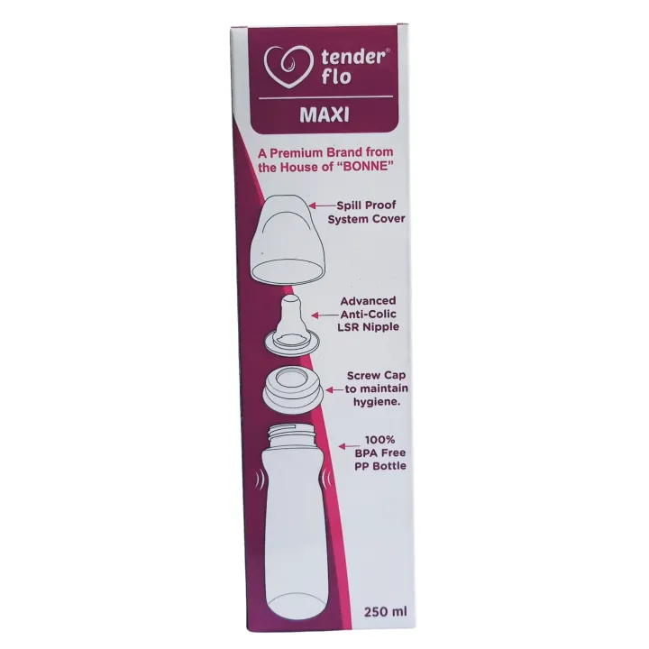 Tender Flo Maxi 250mL Baby Feeding Bottle | Pink Color | From Aarav ...