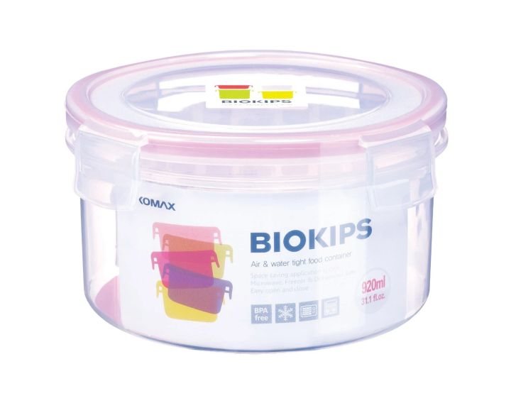 Komax Biokips Plastic Food Storage Round Container / Lunch Box 920ml ...