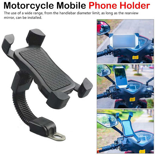 Genuine Flexible Cycle Bike Scooty Mobile Phone Holder Rear View Mirror ...