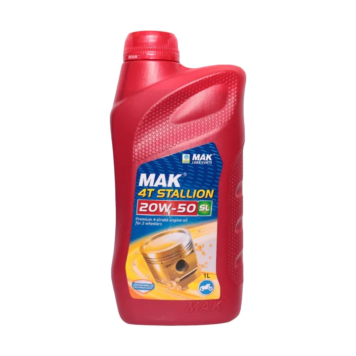 Mak Lubricants 4T Stallion 20W-50 SL 4-Stroke Engine Oil 1.2L Apachi ...