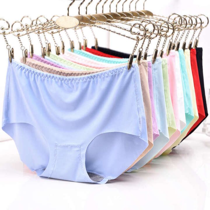 90kg and Below Plus Women Seamless Ice Silk One-Piece Mid-Waist One ...