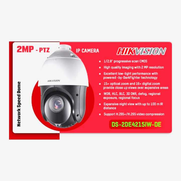 Hikvision PTZ 4-inch 2 MP 15X Powered by DarkFighter IR Network Speed Dome | Daraz.com.np
