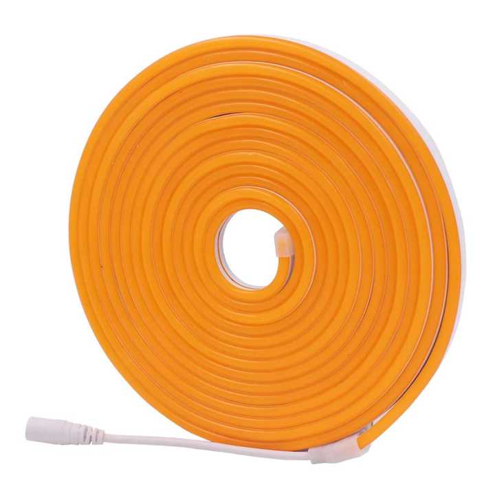 12V 5M DIY Cuttable Neon LED Strip Light Flexible Waterproof Single ...