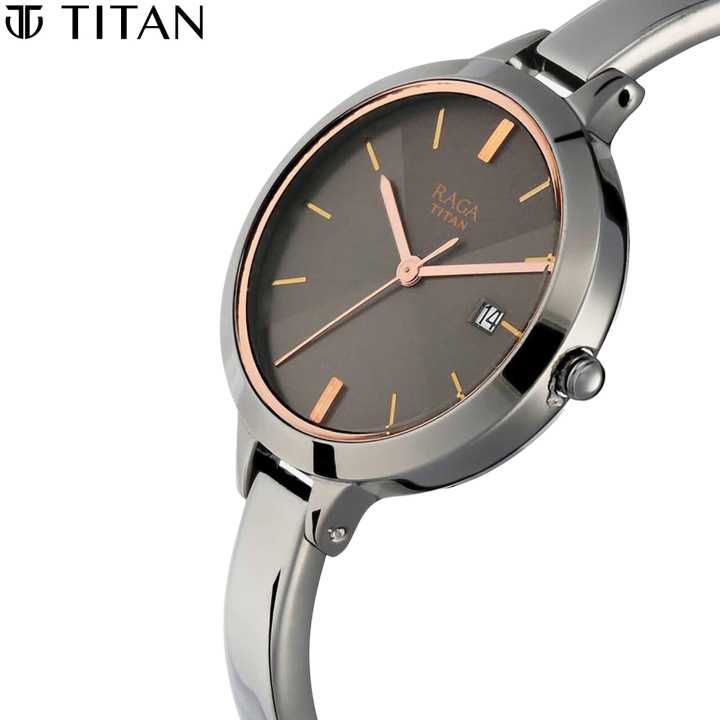 Titan Raga Grey Dial Analog with Date Watch for Women 2578QM02 | Daraz ...
