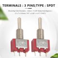 2 Pcs AC 250V 2A 120V 5A SPDT On/Off/On 3 Position Momentary Toggle Switch | Daraz.com.np