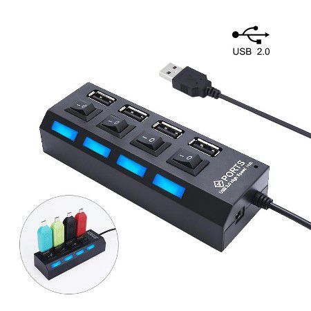 4 Port HUB USB 2.0 with individual Switch on/off | Daraz.com.np