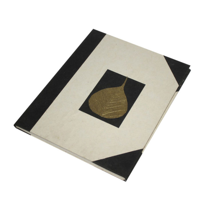 Black/White Leaf Lokta Notebook - 16 cm x 20.5 cm (48 pages) | Daraz.com.np