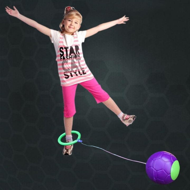 XQ78 Toy Foot Ball Single Foot Jumping Fitness Ball Funny Toy Jumping ...