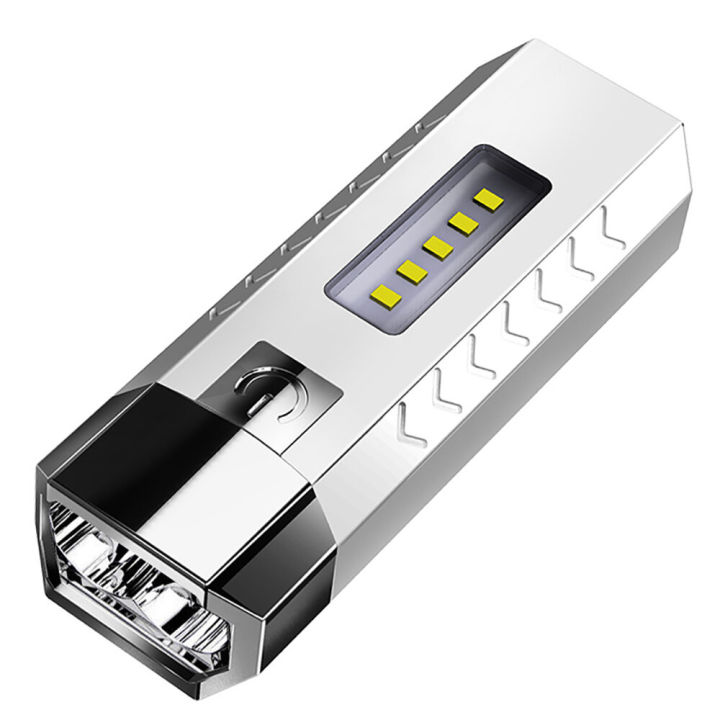 2*LED+5*COB Three Light Sources Flashlight 18650 USB Rechargeable ...