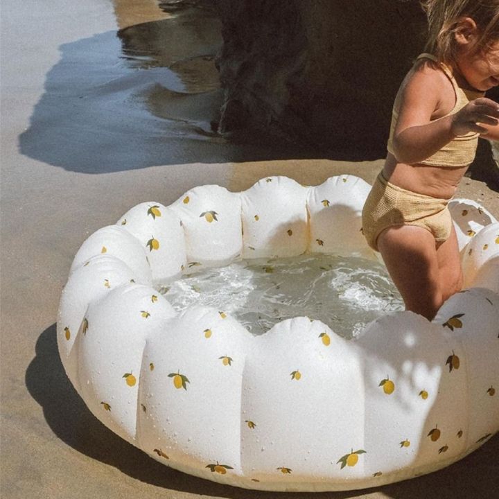 Cute Bear Inflatable Swimming Pool Olive Petal Shape Baby Ball Pit ...