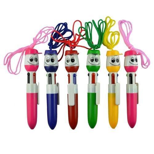 Smiley Face 4 In One Ball Pen With Cord Birthday Return Gift 1 pc ...