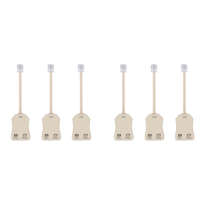 JAERBEE 6Pcs DSL Filter Splitter for Phone Line Phone Jack Splitter In ...