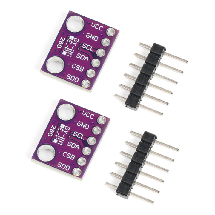 Sojhoop 2PCS BME280 3.3V Sensor Module Atmospheric Pressure Temperature Humidity Sensors I2C SPI ...